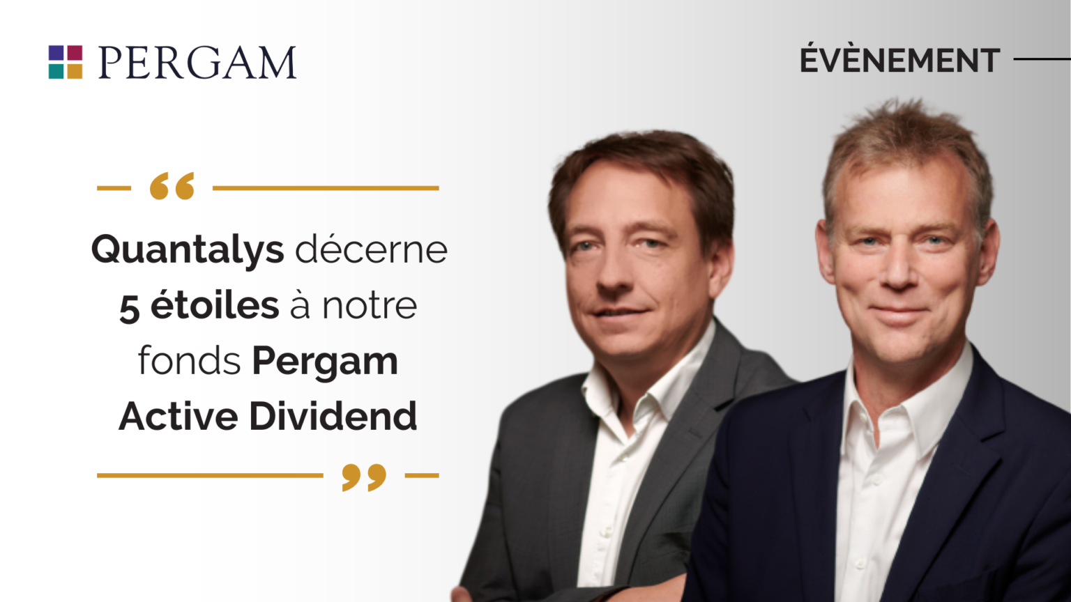 5 étoiles pour notre première notation Quantalys - PERGAM